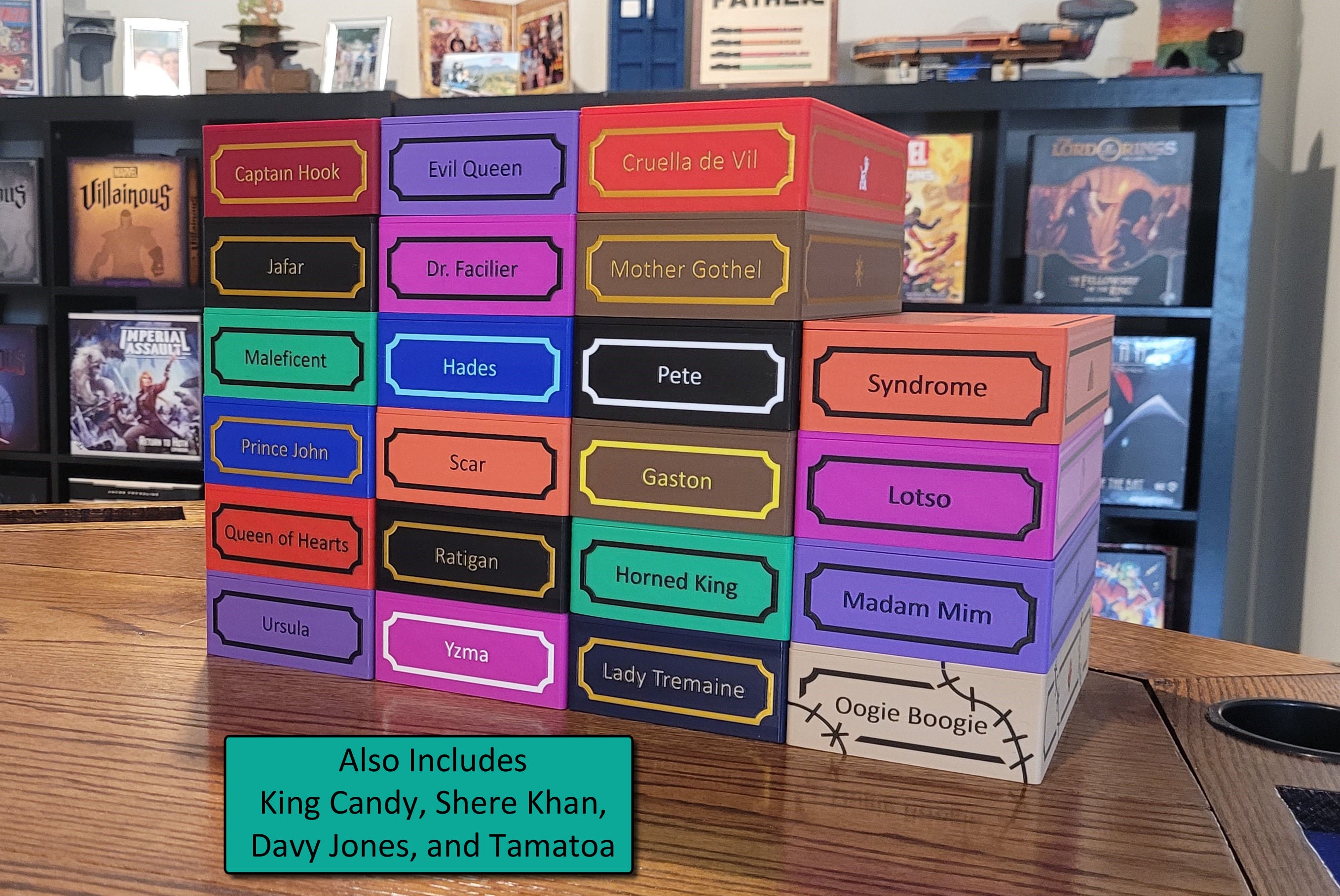 Villainous Character Boxes Complete Set | JACT Prints 3D Printing