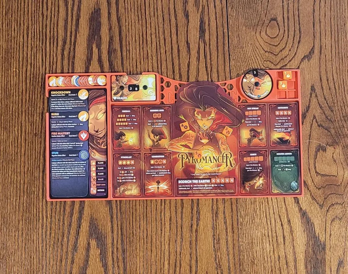 Dice Throne Compatible Player Dashboard Tray | JACT Prints 3D Printing